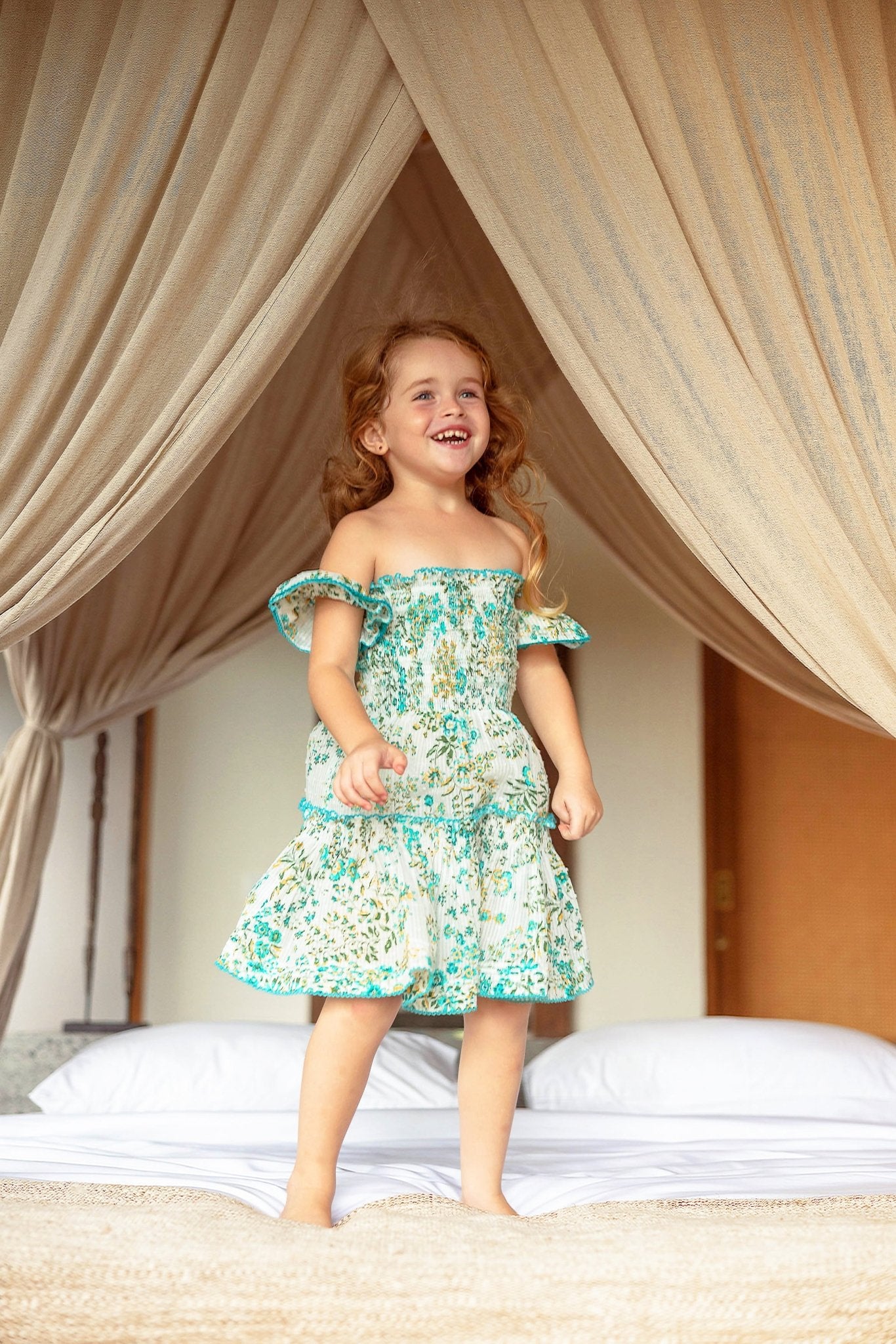 Kids Mini Dress Aurora - Aqua Queen Liberty | Spring Collection ...
