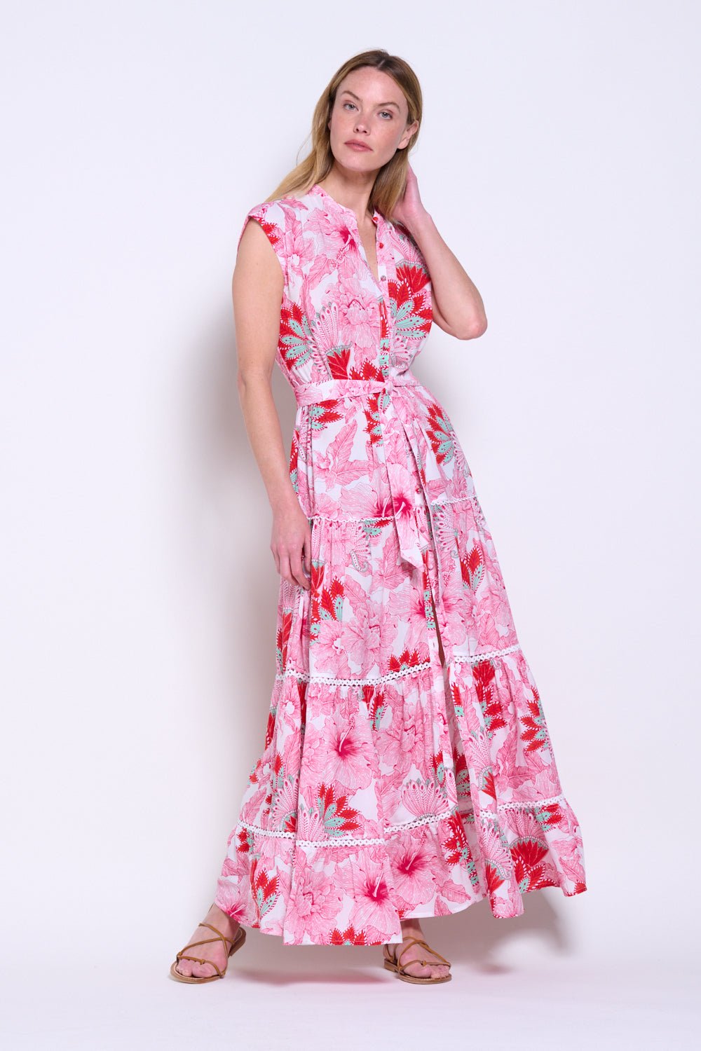 Long Dress Kora - Pink Padang|Resort Collection|Poupette St Barth