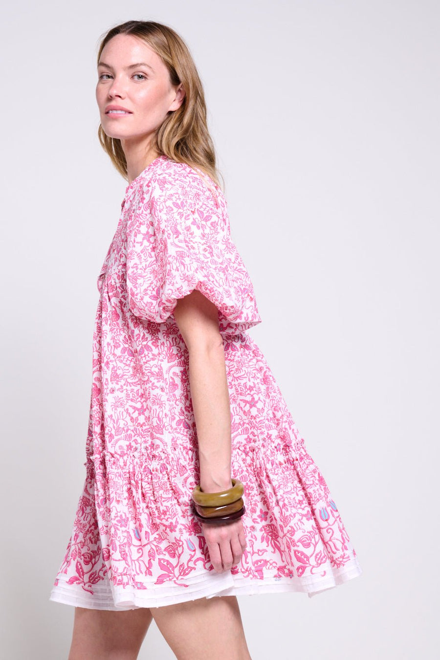 Mini Dress Cruz - Pink Tiare|Resort Collection|Poupette St Barth