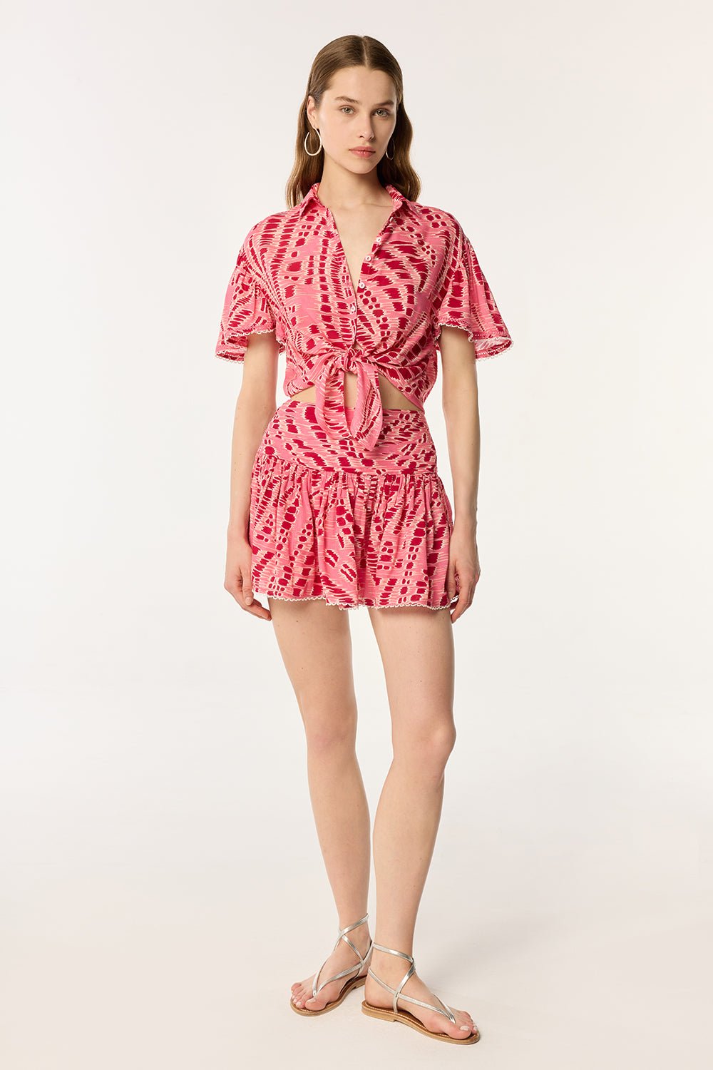 Mini Skirt Colleen - Pink Kalina – Poupette St Barth