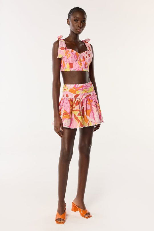 Mini Skirt Colleen - Pink Macro Lilium | Spring Collection | Poupette ...