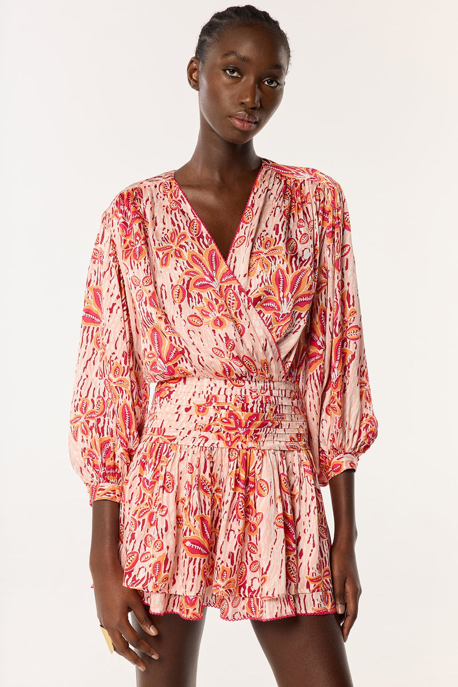 Mini Dress Colleen - Pink Exotic Forest | Spring Collection | Poupette ...